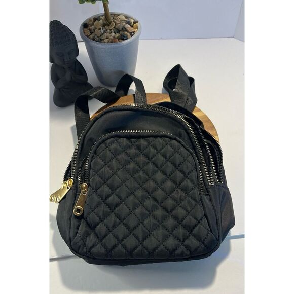 Bags | Cute Boutique Mini Backpack Black Quilted | Poshmark